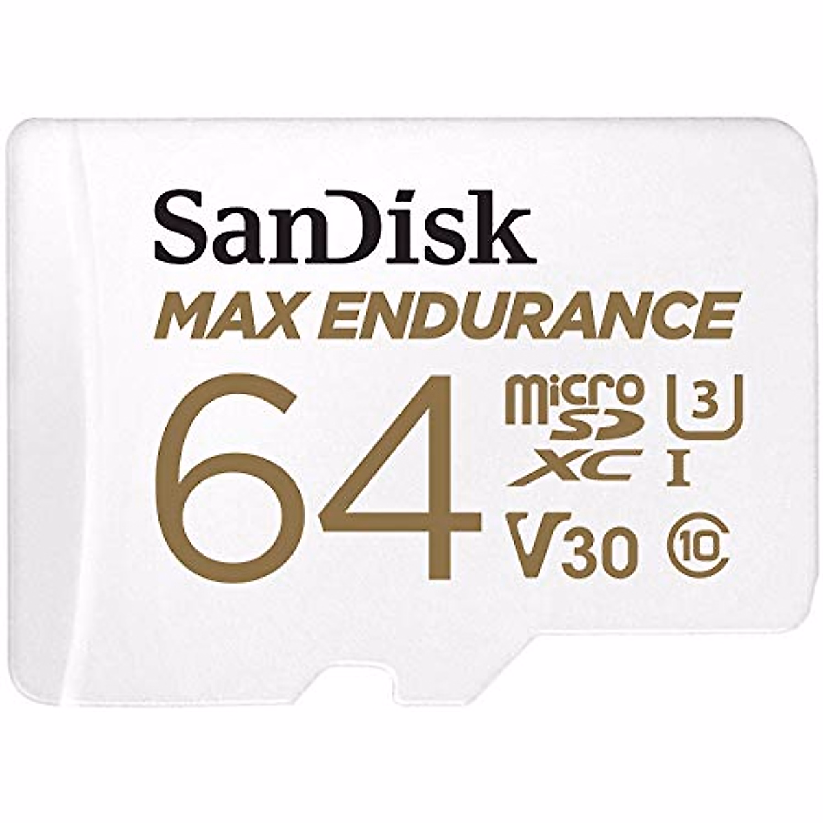 SanDisk 64GB MAX Endurance microSDXC Card with Adapter for Home Security Cameras and Dash cams - C10, U3, V30, 4K UHD, Micro SD Card - SDSQQVR-064G-GN6IA