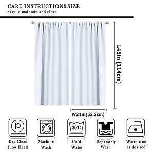 Spider Web Window Curtains for Kids, Big Spider Black Spiderweb Blackout Rod Pocket Windows Treatments for Boy Girl Baby Nursery Toddler Children Bedroom Halloween Decor 42x45in