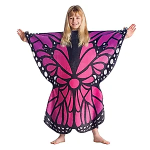 FLORIANA Children's Wearable Butterfly Blanket Throw Blanket, Purple 25" x 32" -Alias 638370572597295917