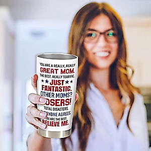 Gifts for Mom from Daughter, Son, Kids - Mom Gifts from Daughter, Son for Christmas, Mothers Day - Birthday Gifts for Mom, Mom Birthday Gifts - Funny Presents for Mom, Best Mom Ever Gifts Tumbler 20Oz