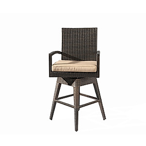 Ulax Furniture Outdoor Wicker Bar Height Stools