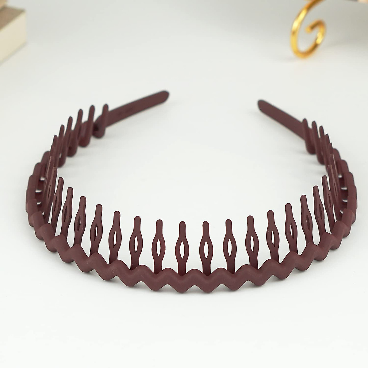 Xiaocao8 5 PCS Non Slip Teeth Headband Candy Color Plastic Girls Headbands for Kids Fashion Girl Hair Accessories (Candy Color 1)