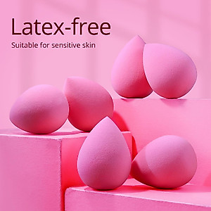 BEAKEY Makeup Sponge, Latex-free and Vegan Beauty Sponge, Boun Boun Sponges Flawless for Cream, Liquid Foundation & Powder Application