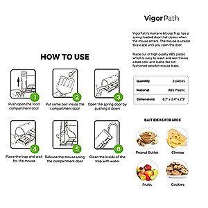 Set of 2 Reusable Mouse Traps | Humane Catch and Release Traps | Best Indoor/Outdoor Solution for Handling Mice and Small Rodents (Brown)