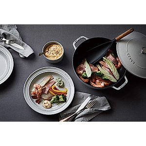 Staub 40501-484 Braiser Sauté Pan, Campagne 9.4 inches (24 cm), Two Hands, Cast Iron, Enameled Pot, Shallow Type, Sukiyaki, Induction Compatible