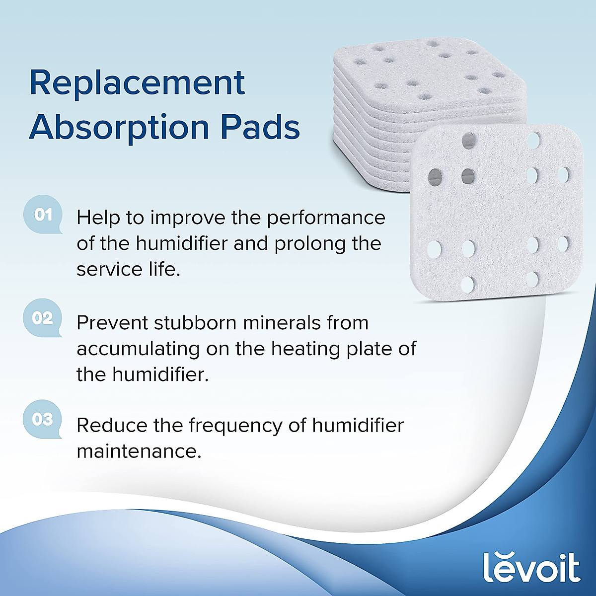 LEVOIT Humidifier Replacement Filters and Pads (10-Pack)