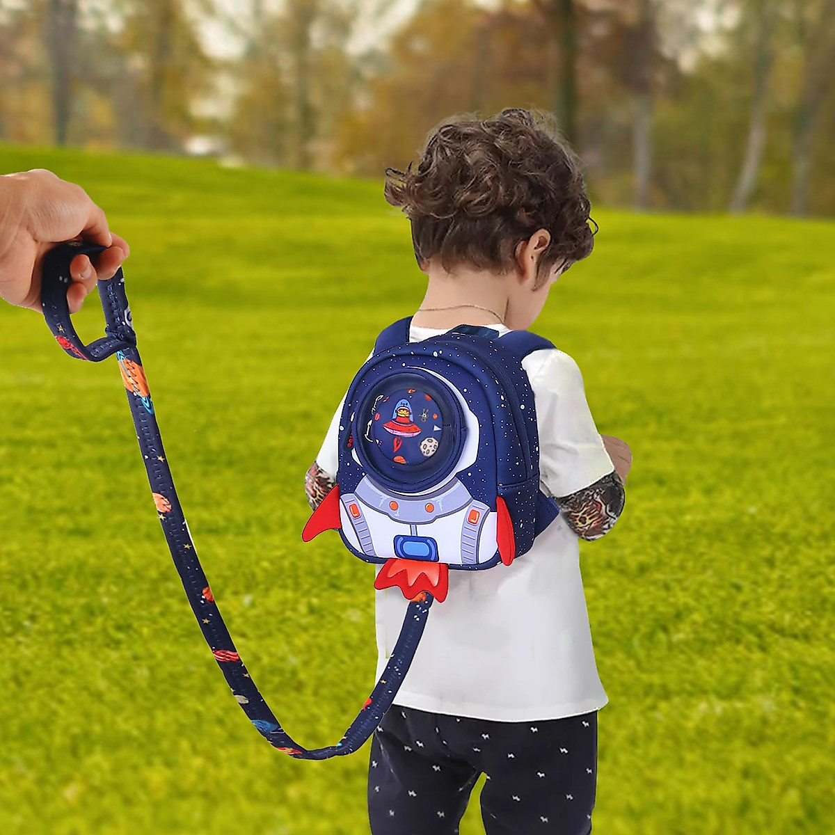 yisibo Rocket Toddler Backpack with Harness Leash Snack Nursery Bags for Kids Baby Boy Girl 1-3 Years Old