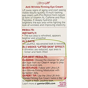 Garnier SkinActive Ultra-Lift Anti-Wrinkle Firming Eye Cream, 0.5 fl. oz.