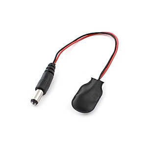 AKOAK 10 Pcs I Type 2.1 x 5.5 mm Male DC Power Plug For 9V Battery Button Connector Battery Holder