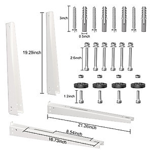 Mini Split Bracket for 7000-24000BTU Ductless Wall Mounting Air Conditioner Outdoor Heat Pump System Stand Support 330Lbs