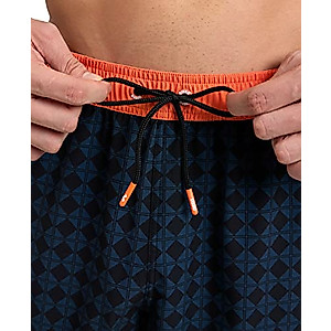 Arena Men's Standard 50th Anniversary Beach Bermudas, Black Multi-Nespola-White