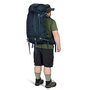 Osprey Volt 65L Men's Backpacking Backpack, Mamba Black, One Size, Extended Fit