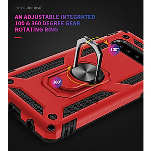 Military Grade Drop Impact for Samsung Galaxy S10 5G Case [Fit S10 5G] Metal Rotating Ring Kickstand Holder Built-in Magnetic Car Mount Armor Shockproof Case for Galaxy S10 5G Phone Case (Black)