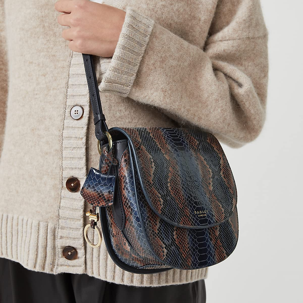 RADLEY London Liverpool Street 2.0 - Faux Snake - Medium Flapover Crossbody