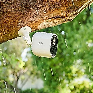 Arlo VMC2430-100NAR Essential Spotlight Wireless Camera (4 Pack) 1080p Video, Color Night Vision, 2 Way Audio, Direct to WiFi No Hub Needed – White (Renewed)