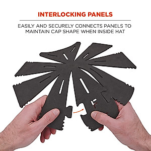 Ergodyne Skullerz 8944 Universal Bump Cap Soft Foam Insert, Protective Hat Liner Inserts, Black