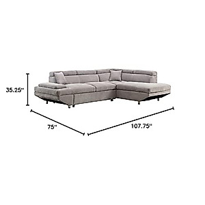 HOMES: Inside + Out Walter's Sectional with Pull Out Sleeper Chaise
