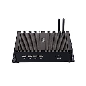 HUNSN Fanless Industrial PC, Mini Computer, Intel Core I5 3317U, Windows XP / 11 or Linux Ubuntu, IM02, VGA, HDMI, 2 x LAN, 4 x COM RS232, 4 x USB2.0, 4 x USB3.0, 8G RAM, 512G SSD, 1TB HDD
