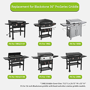 5483 Griddle Cover for Blackstone 28 inch ProSeries Grill Griddle with Hood, Heavy Duty 600D Waterproof Flat Top Grill Cover Compatible with Blackstone 28" Griddle 1883 1785 1924 2086 2146 2147