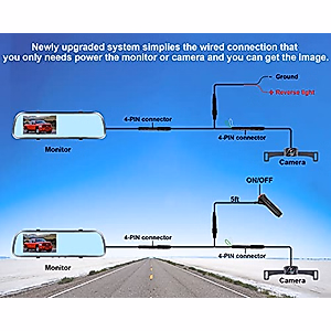 AMTIFO Backup Camera HD 1080P 4.3 Inch Monitor License Plate Rear View Mirror Cam System for Car Truck Minivan SUV Easy Installation Waterproof Clear Night Vision DIY Guide Lines A1