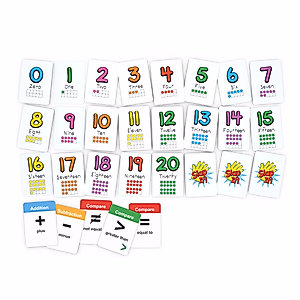 Number Slap Jack a Math Card Game for Kids Ages 4 and Up | The Easy Way to Learn Numbers 0-20 | 4 Fun Ways to Play | Featuring Ten Frames and Operator Cards ,+,-,= | PreK - 1st Grade