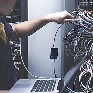 SIIG USB-C to Fiber Optic Adapter, 1000Base-SX/LX Compatible, Full/Half Duplex, Wake-on-LAN, LPM Power Saving