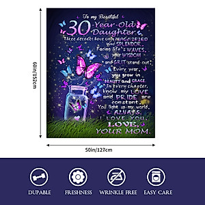 CUDEVS 30th Birthday Gifts for Her, 30th Birthday Gifts for Women, 30th Birthday Gifts Blankets, Gifts for 30th Birthday Woman, 30 Year Old Birthday Gifts for Women