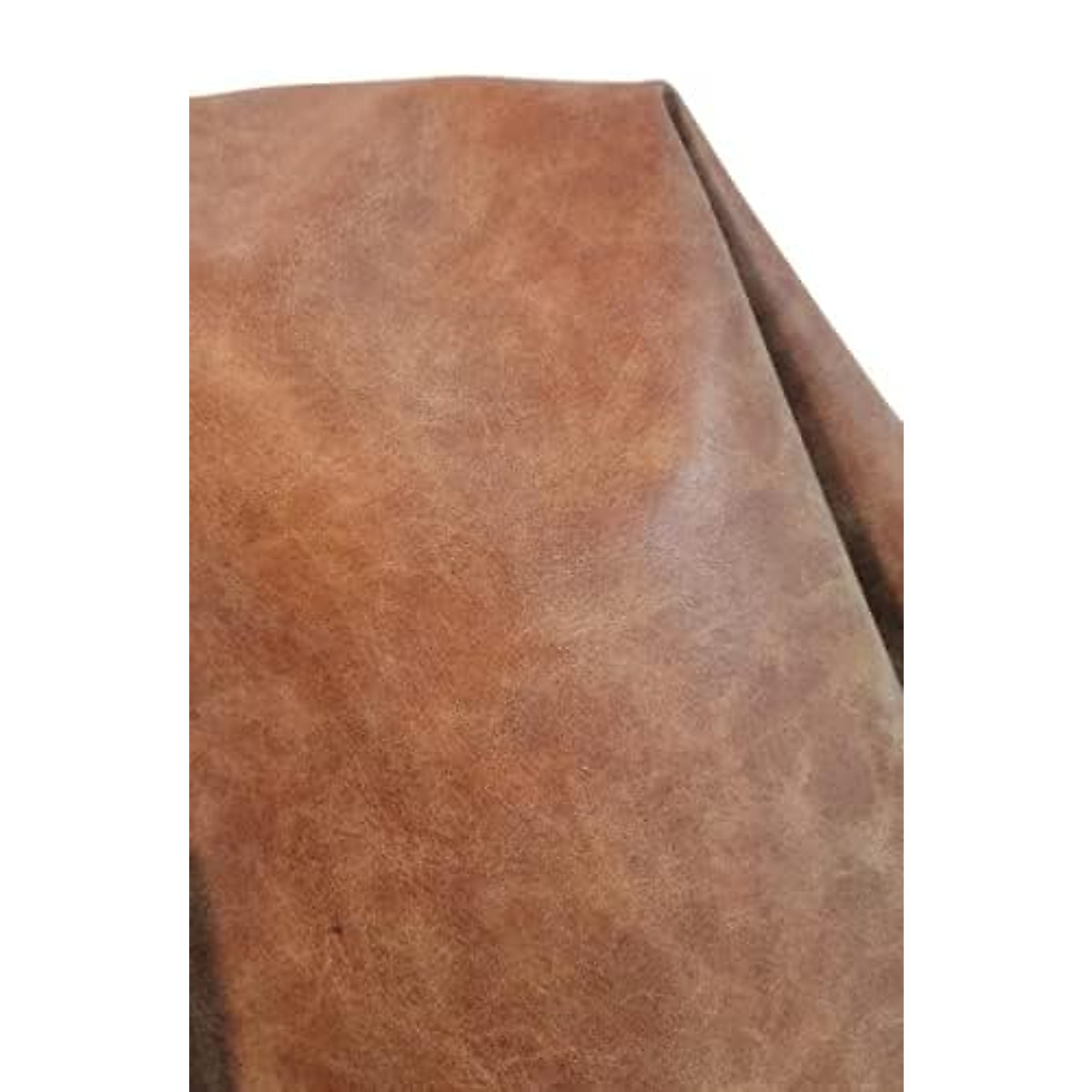 NAT Leathers | Blonde Light Tan Beige Distressed Crazy Horse Soft Faux Vegan Upholstery Leather PU (Peta Approved Vegan) | 1 Yard (36 x 54 inch) Cut by The Yard | Pleather 0.9 mm | Blonde 36"x 54"