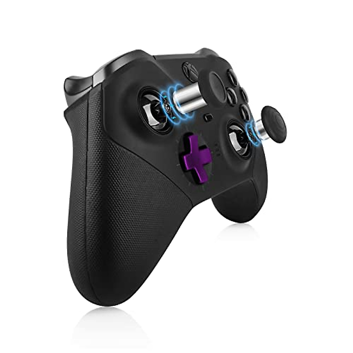 Metal Thumbsticks for Xbox Elite Series 2 Core Controller Accessories, Replacement Magnetic Buttons kit Includes 4 Swap Magnetic Joysticks, 4 Paddles, 1 Standard D-Pads (Purple)