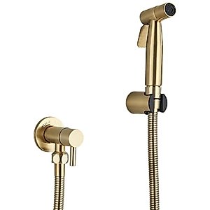 GMWARDDF Shower Sets for Bathroom Matte Black Bidet Single Cold Water Bidet Faucet Stainless Steel Bidet Water Crane for Toilet Brushed Gold