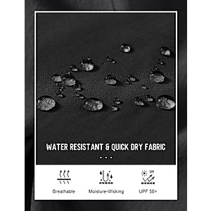 Gopune Women's Hiking Pants Lightweight Quick Dry Water Resistant Elastic Waist Workout Travel Athletic Joggers (Black,M)