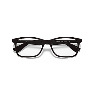 Ray-Ban RX7047 Rectangular Prescription Eyeglass Frames, Matte Black/Demo Lens, 54 mm