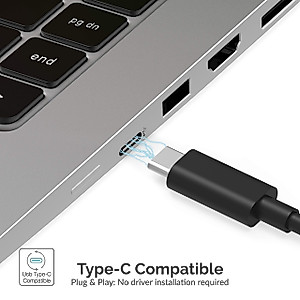 Sabrent 5 in 1 USB C Multi-Port HUB + USB Type-C Dual HDMI Adapter