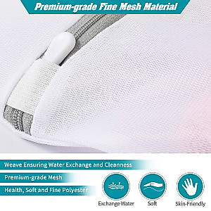 Laundry Bags (2*M), 2PCS, Medium.Premium Fine Mesh Laundry Bag. To Prevent Snagging, Wrinkling, Tweaking, Twine, and Reduce Abrasion, Protecting Delicates Cleaning, Store and Packing Luggage.