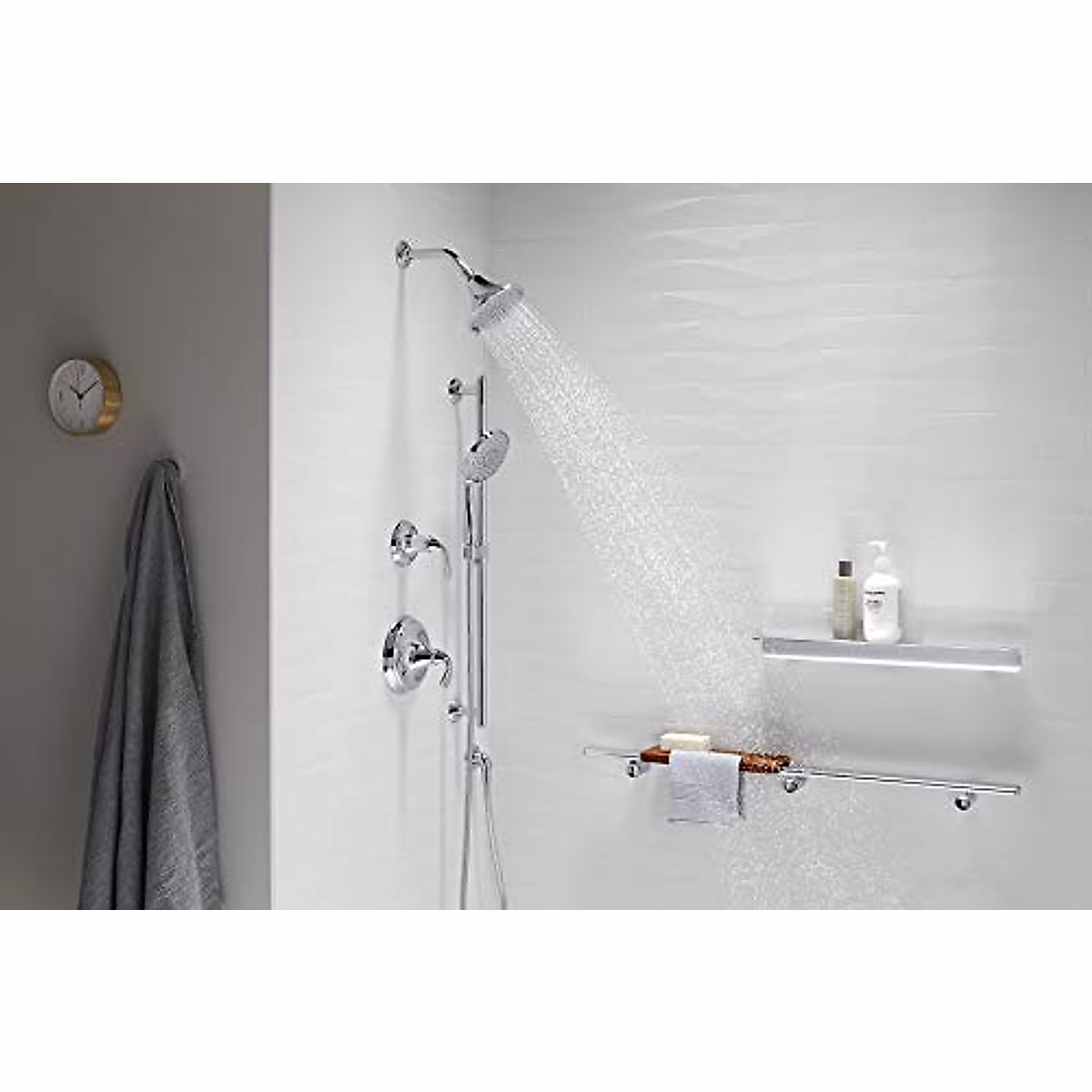 Kohler K-22169-G-CP Forte 1.75 GPM Multifunction Showerhead with Katalyst Air-Induction Technology, Polished Chrome