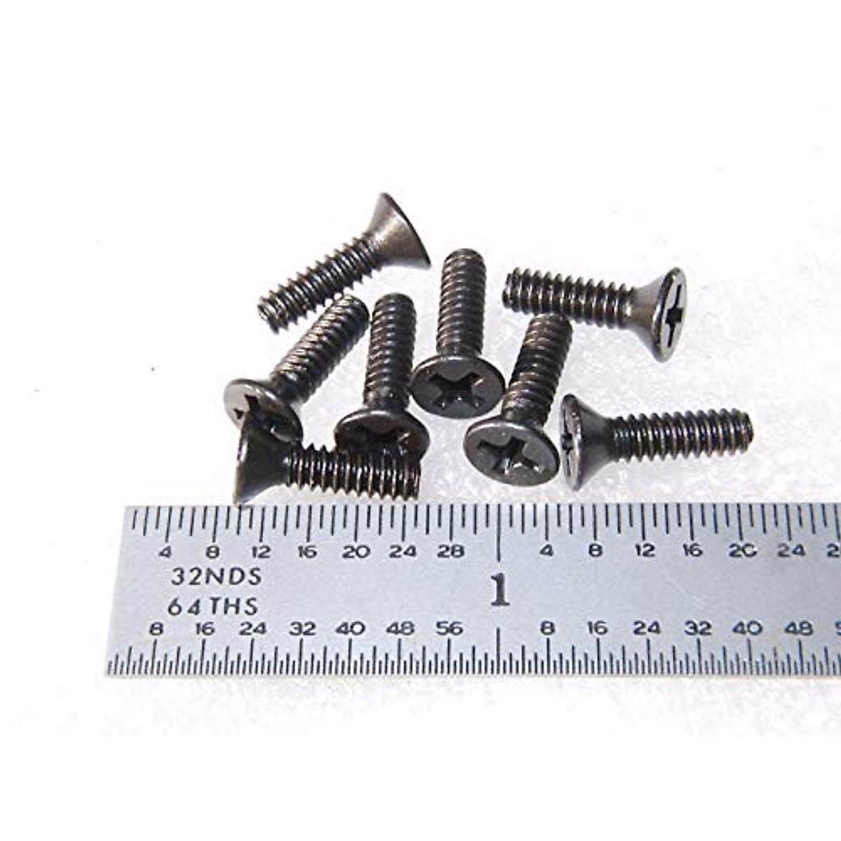 6-32 X 1/2" Screw Flat Head 82-deg Phillips Black Oxide Alloy Steel - 100 PCS Screws Kit Set