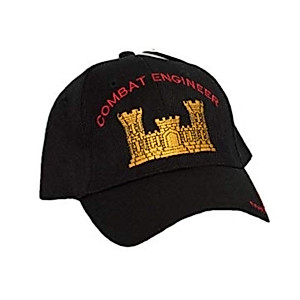 Combat Engineer Cap Official US Army Licensed 3D embroidered Cap613A 4-04-E