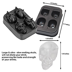 Bahoki Essentials Ice Molds - Silicone Ice Cube Tray With Lid - Easy Fill and Release Ice Maker - Great for Parties and Events