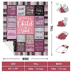 Christian Gifts for Women, Religious Gifts for Women, Gifts for Christian Women Religious Blanket 60"x50", Christian Gift, Religious Gifts for Women Bible, Spiritual Gifts for Women, Christian Blanket