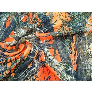 Printed Bullet Liverpool Textured True Timber Orange Blaze MC2 Camouflage Fabric U10