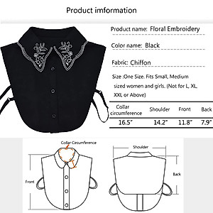 WENLOOY Fake Collar Detachable Blouse Dickey Collar Half Shirts Faux False Collar for Women & Girls Favors