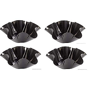 Chefcaptain Tortilla Pan Set Non Stick Steel Taco Salad Bowl Makers Tortilla Shell Maker Extra Thick Steel Set of 4