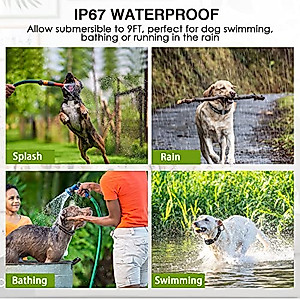 HUWEBO Dog Training Collar - Waterproof Shock Collars for Dog with Remote, 4 Training Modes, 2 Shock Modes, Beep, and Vibration, Rechargeable Electric Dog Shock Collar for Medium Large Dogs