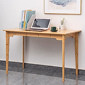 Maydear Bamboo Multipurpose Study Writing Desk/Modern Simple Computer & Laptop Table for Living Room Home and Office/Dining Table