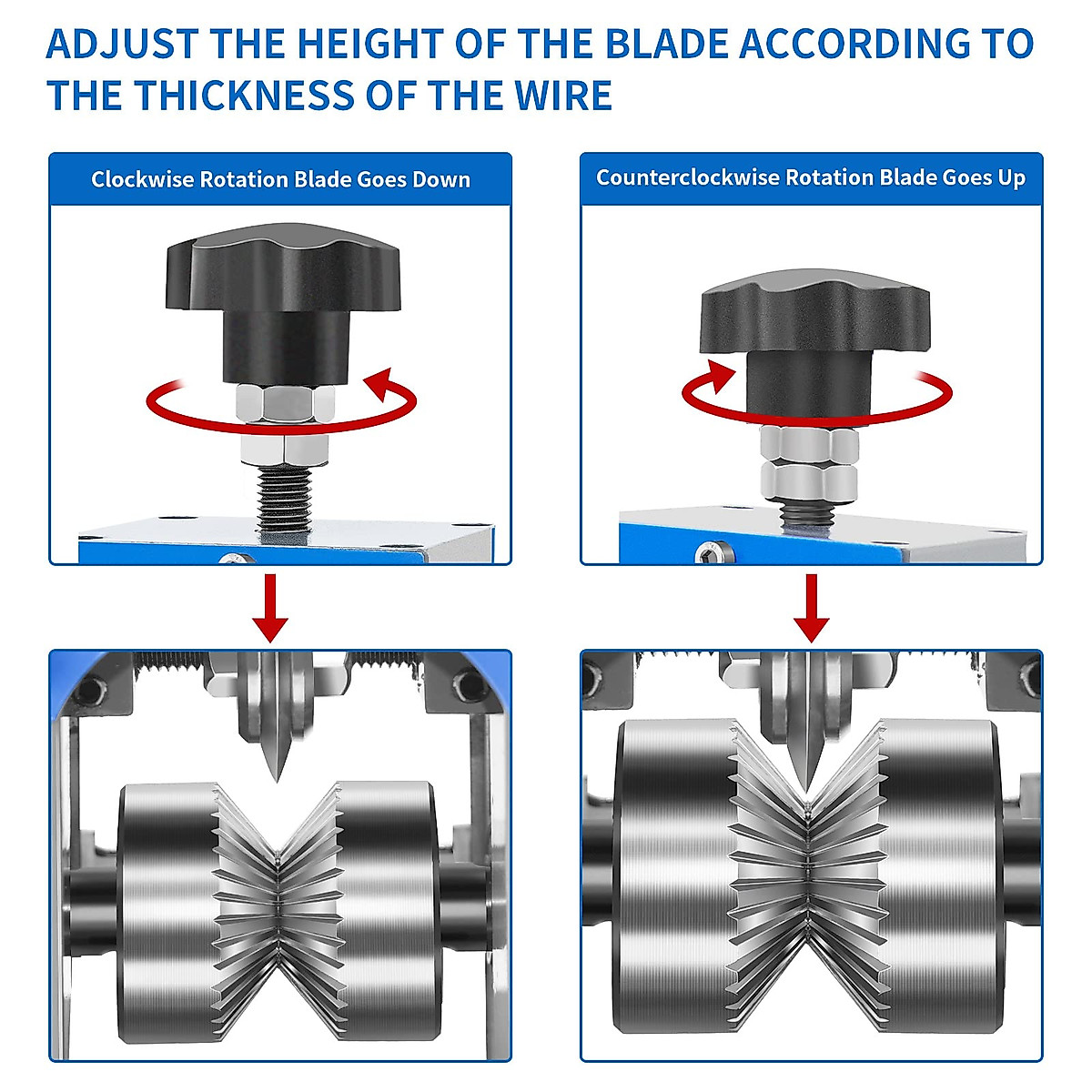 SENDUO Upgraded Manual Wire Stripper Machine 0.06-1.57in,Cable Stripper Machine for Drill, Wire Stripper Tool With Hand Crank Portable,Wire Stripping Machine For Scrap Copper Recycling