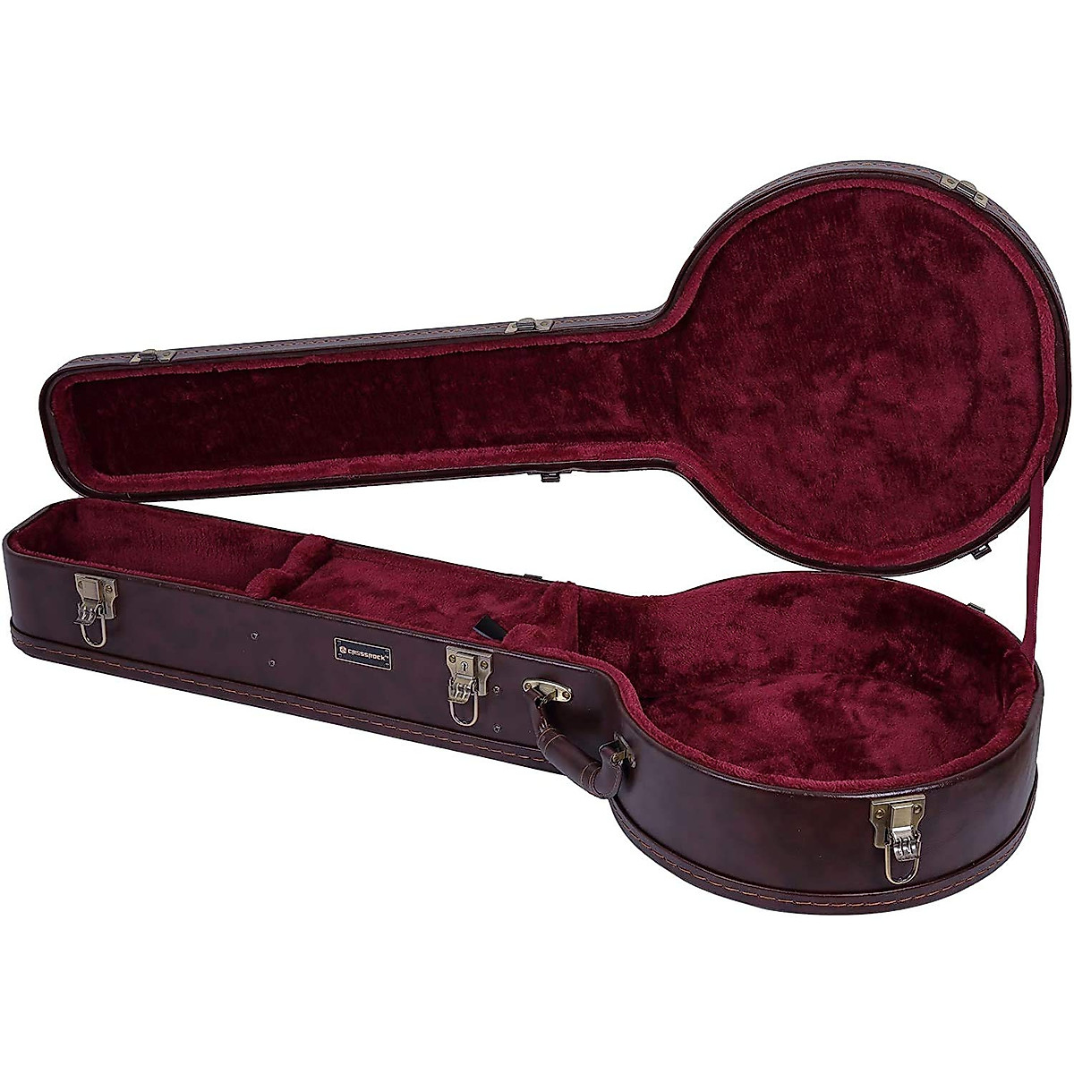 Crossrock CRW600BJBR Wooden case for 5 String Resonator Banjo, Vintage Brown (CRW620BJBR)