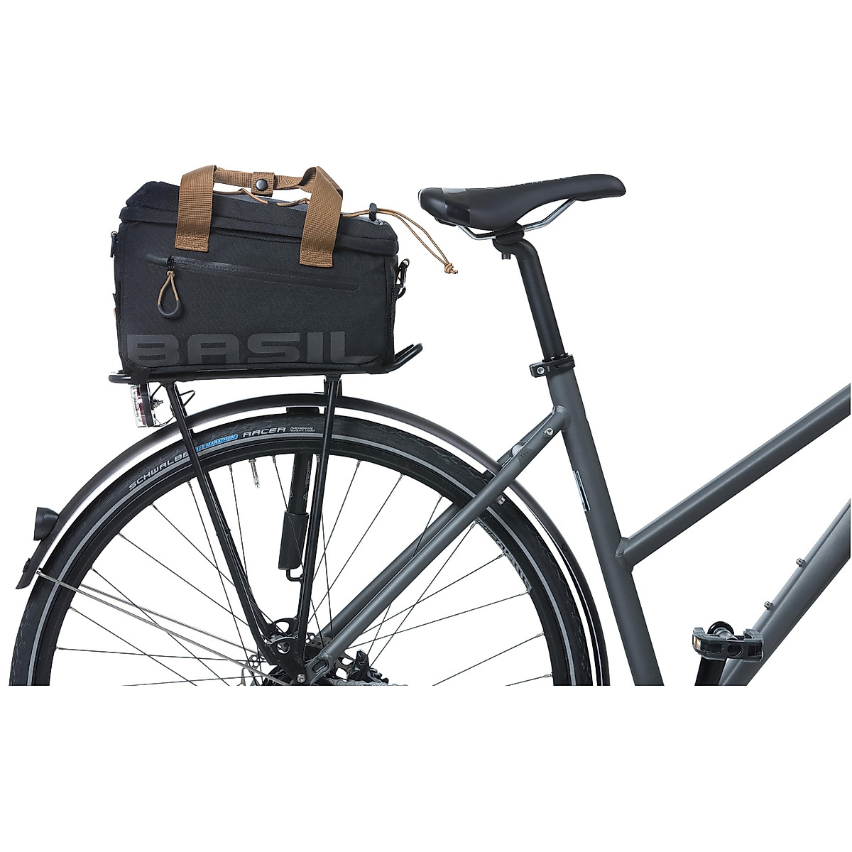 Basil, Miles Topcase, Rear top case, Black Slate, 7L (17668)