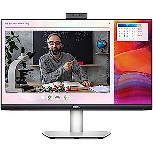 Dell S2422HZ 24-inch FHD 1920 x 1080 75Hz Video Conferencing Monitor, Pop-up Camera, Noise-Cancelling Dual Microphones, Dual 5W Speakers, USB-C connectivity, 16.7 Million Colors, Silver (Latest Model)