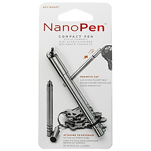 KeySmart Nano Pen - Stainless Steel Mini Ballpoint Key Ring Pen…