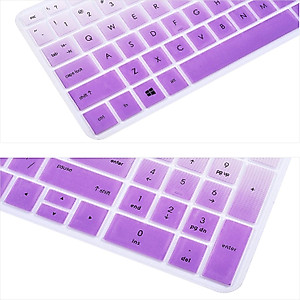 Keyboard Cover Skin Compatible 15.6 inch HP Pavilion x360 15-BR075NR / HP Pavilion 15-BS 15-BW 15-CC 15-CB 15-CD/HP Envy x360 15M-BP 15M-BQ,17.3 HP Envy 17M 17-BS Keyboard Covers (Omber Pink Purple)
